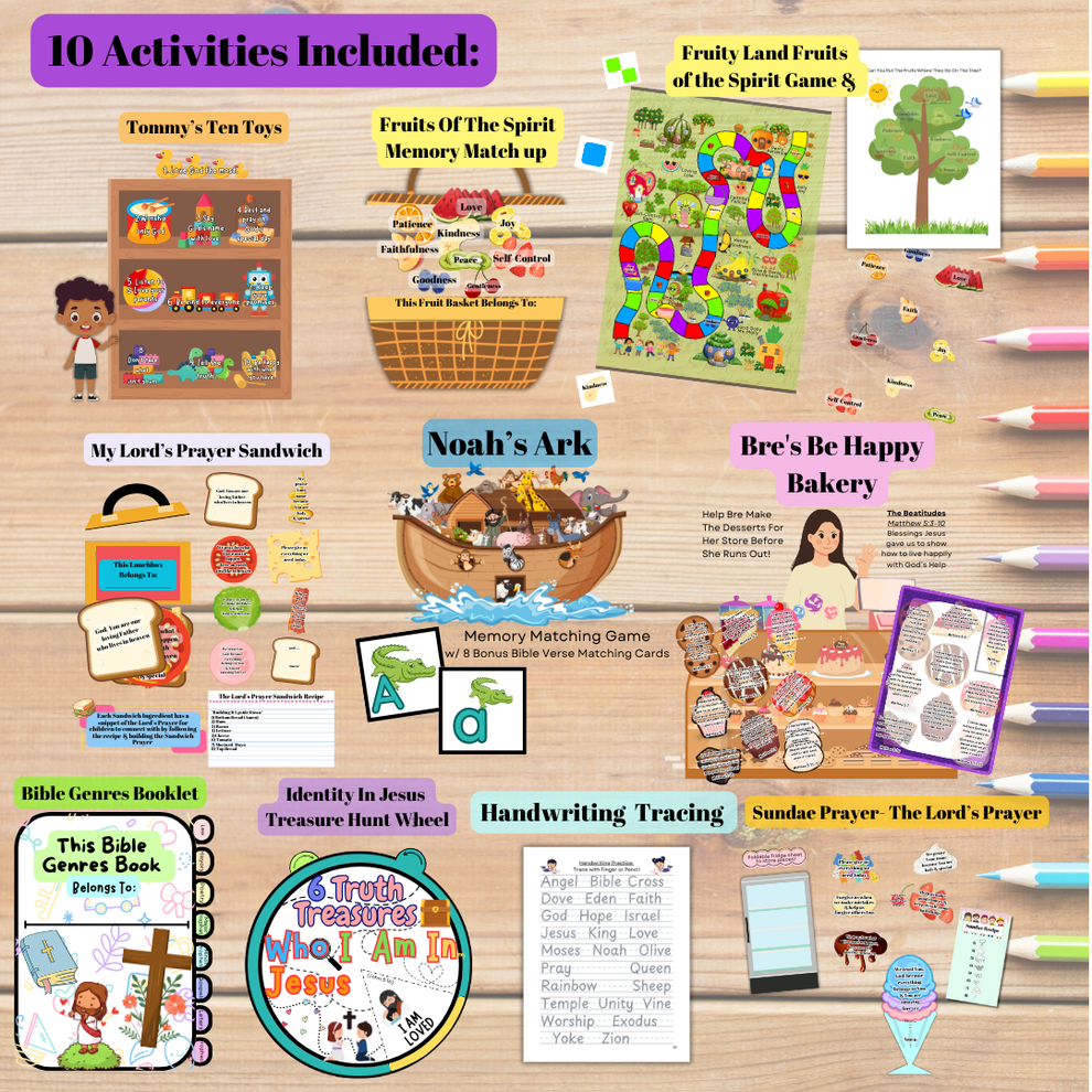 Busy Bible Workbook Digital & Printable Bible Activity Pages Ages 3 ...