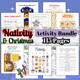 Nativity Christmas Activity Bundle Ages 4-9 Printable & Digital ...