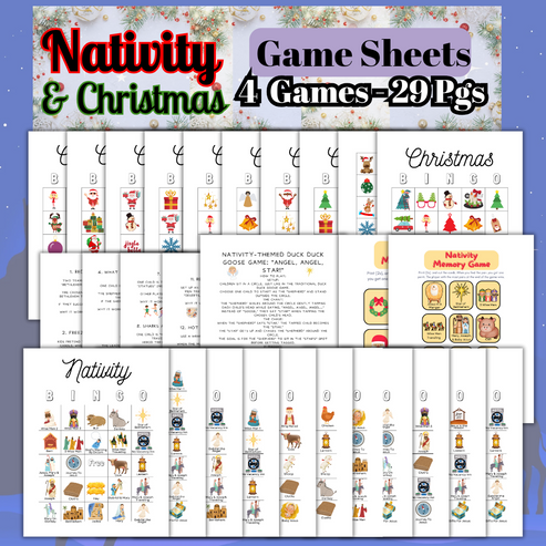 Nativity Christmas Activity Bundle Ages 4-9 Printable & Digital ...